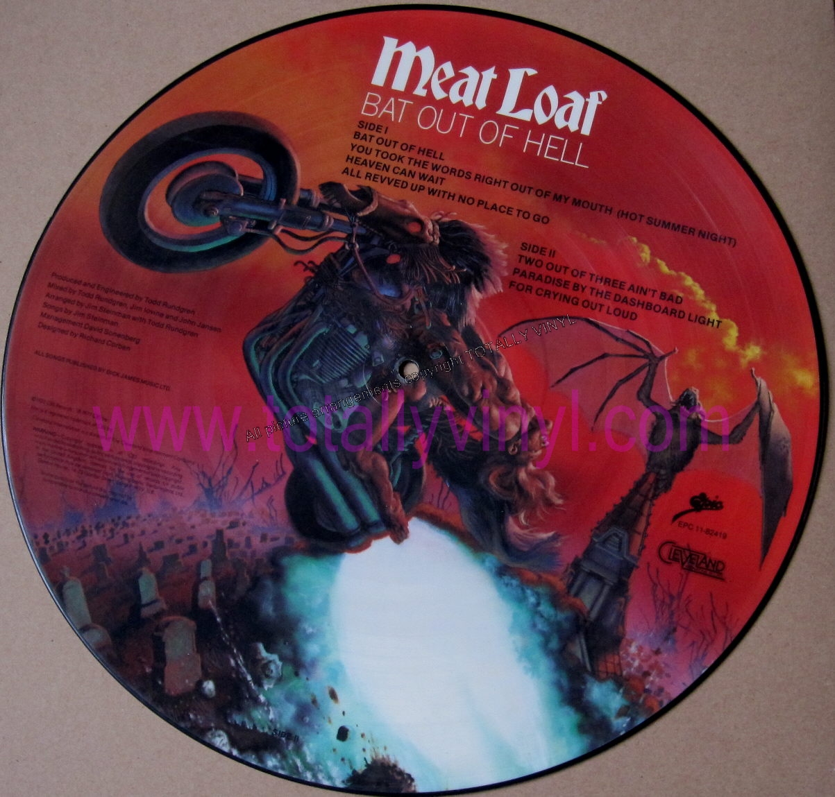 Meatloaf Bat Out Of Hell Picture Disc Value at Willie Shelley blog