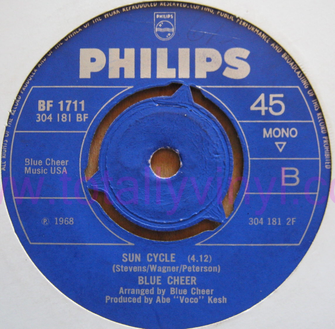 Totally Vinyl Records || Blue Cheer - Feathers from your tree 7 inch