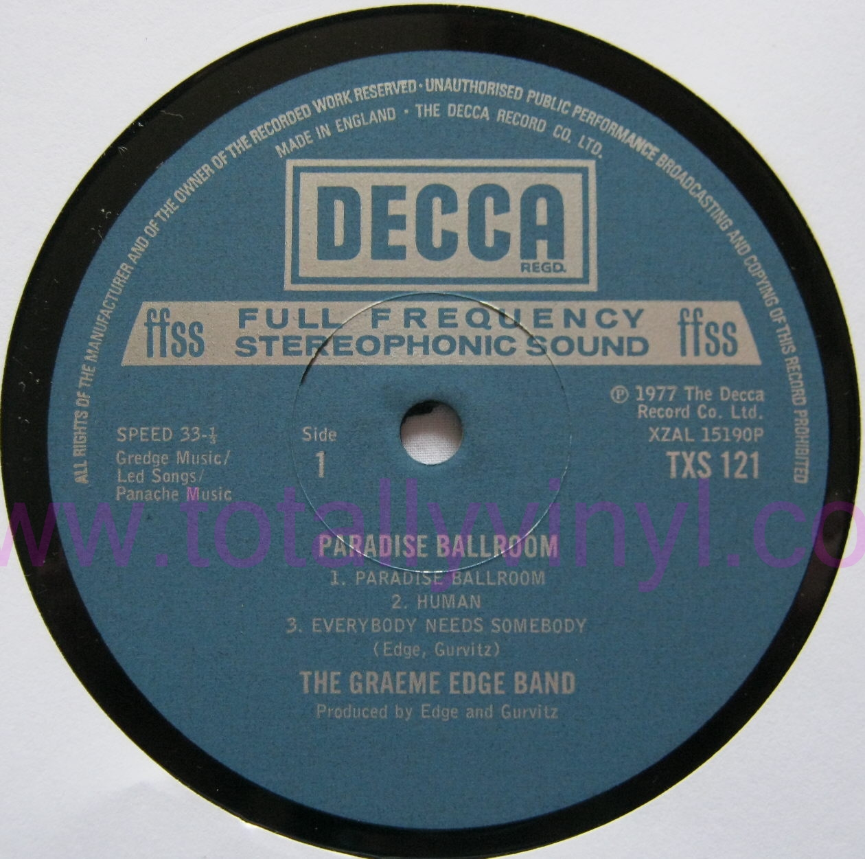 Totally Vinyl Records || Edge Band featuring Adrian Gurvitz, Graeme ...