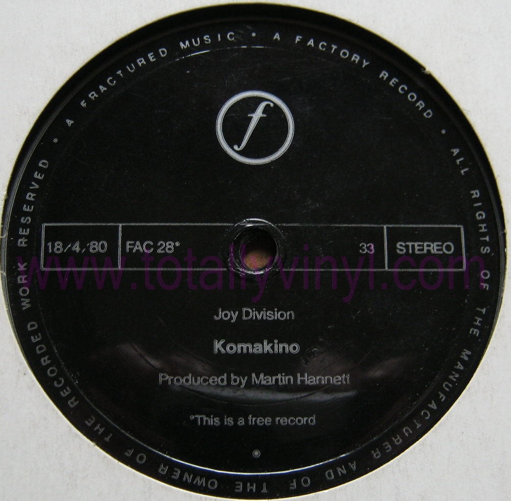 Totally Vinyl Records || Joy Division - Komakino 7 inch Flexi Disc ...