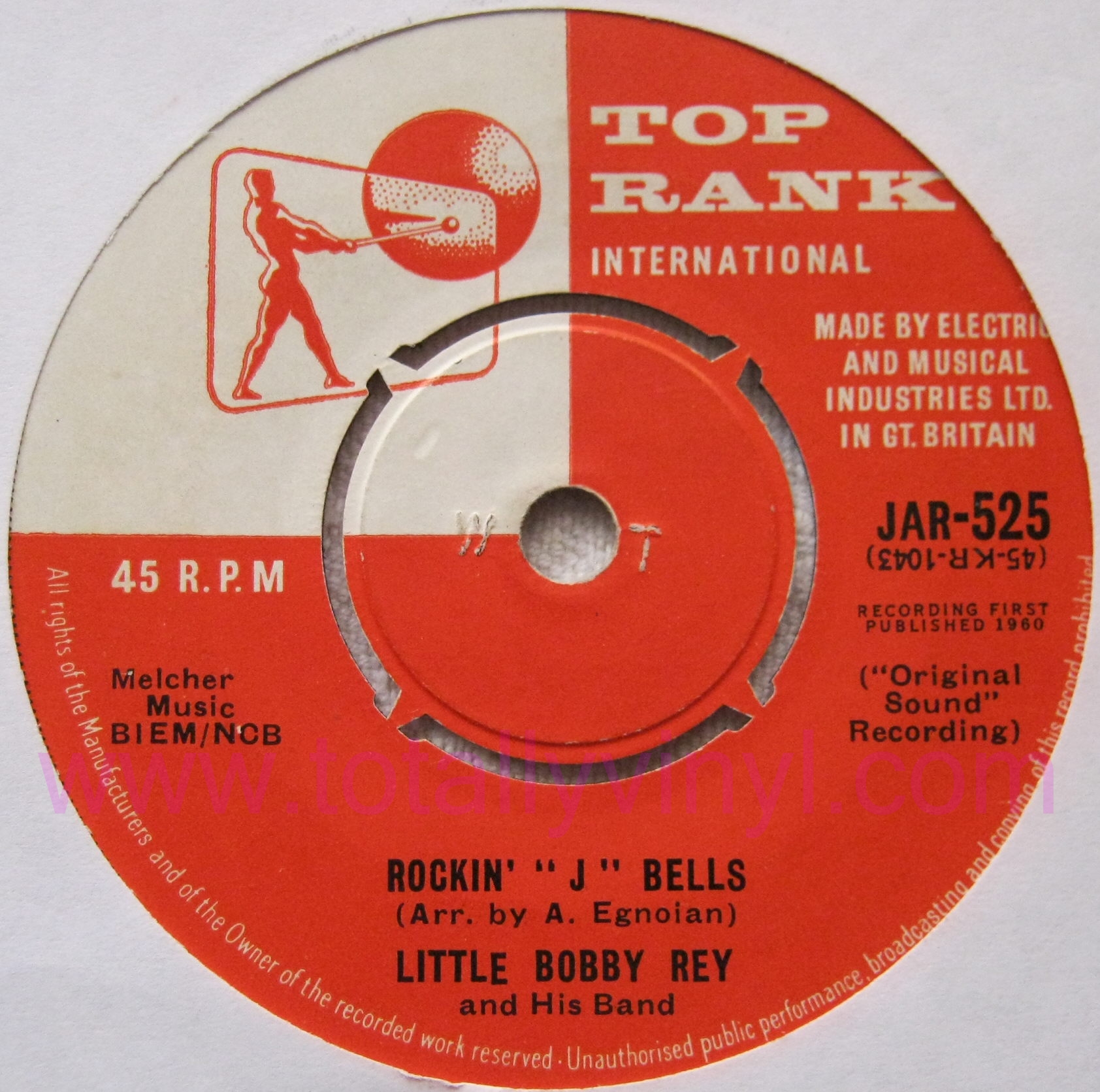 Totally Vinyl Records || Little Bobby Rey - Rockin' J Bells / Dance of ...