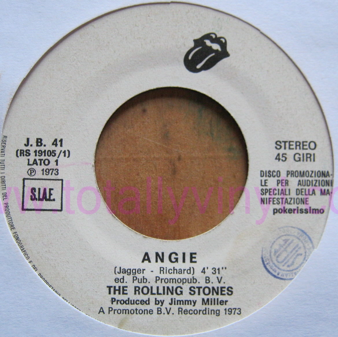 Totally Vinyl Records || Rolling Stones, The - Angie / Goodbye yellow ...