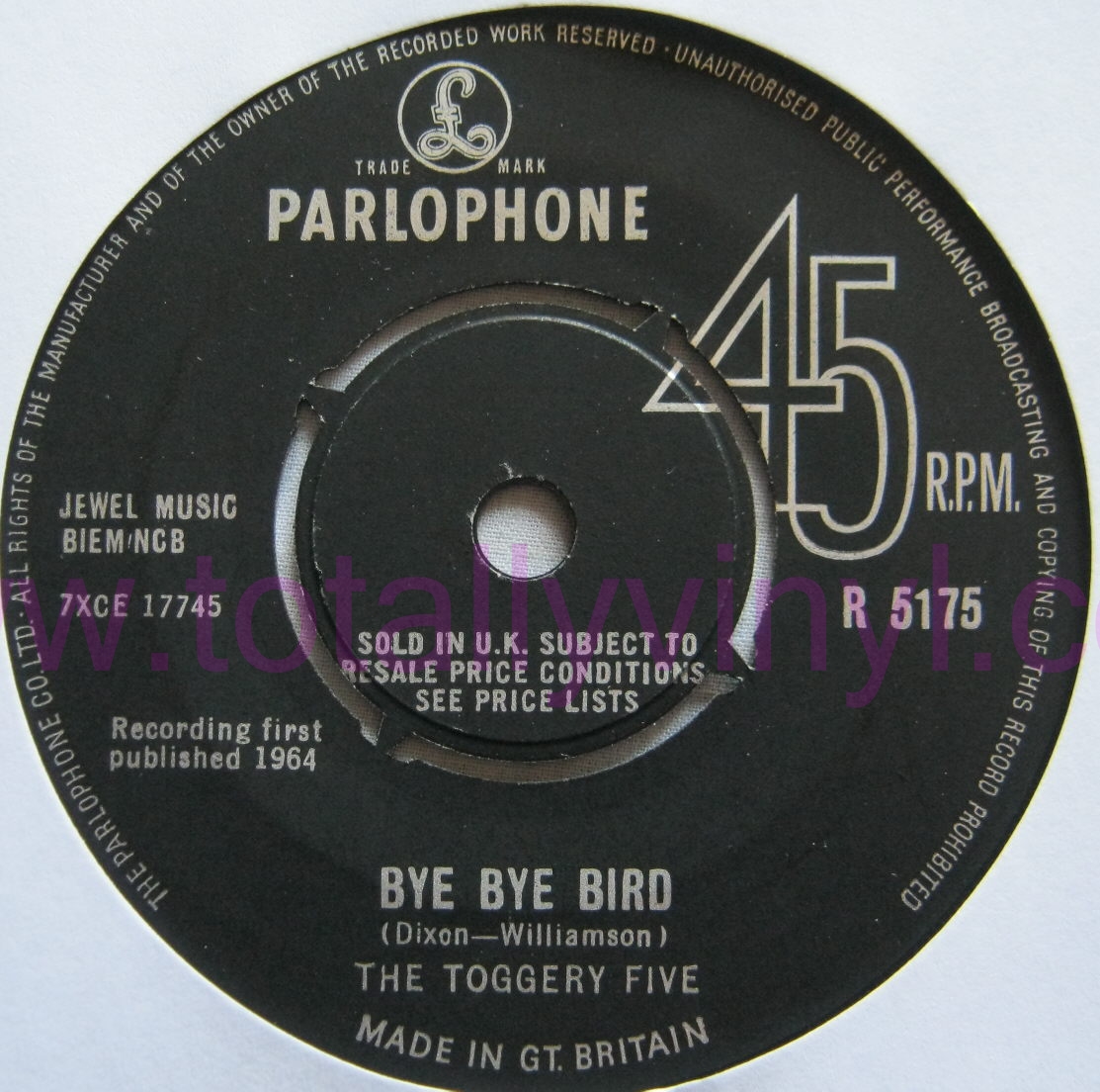 Totally Vinyl Records || Toggery Five, The - I'm gonna jump 7 inch