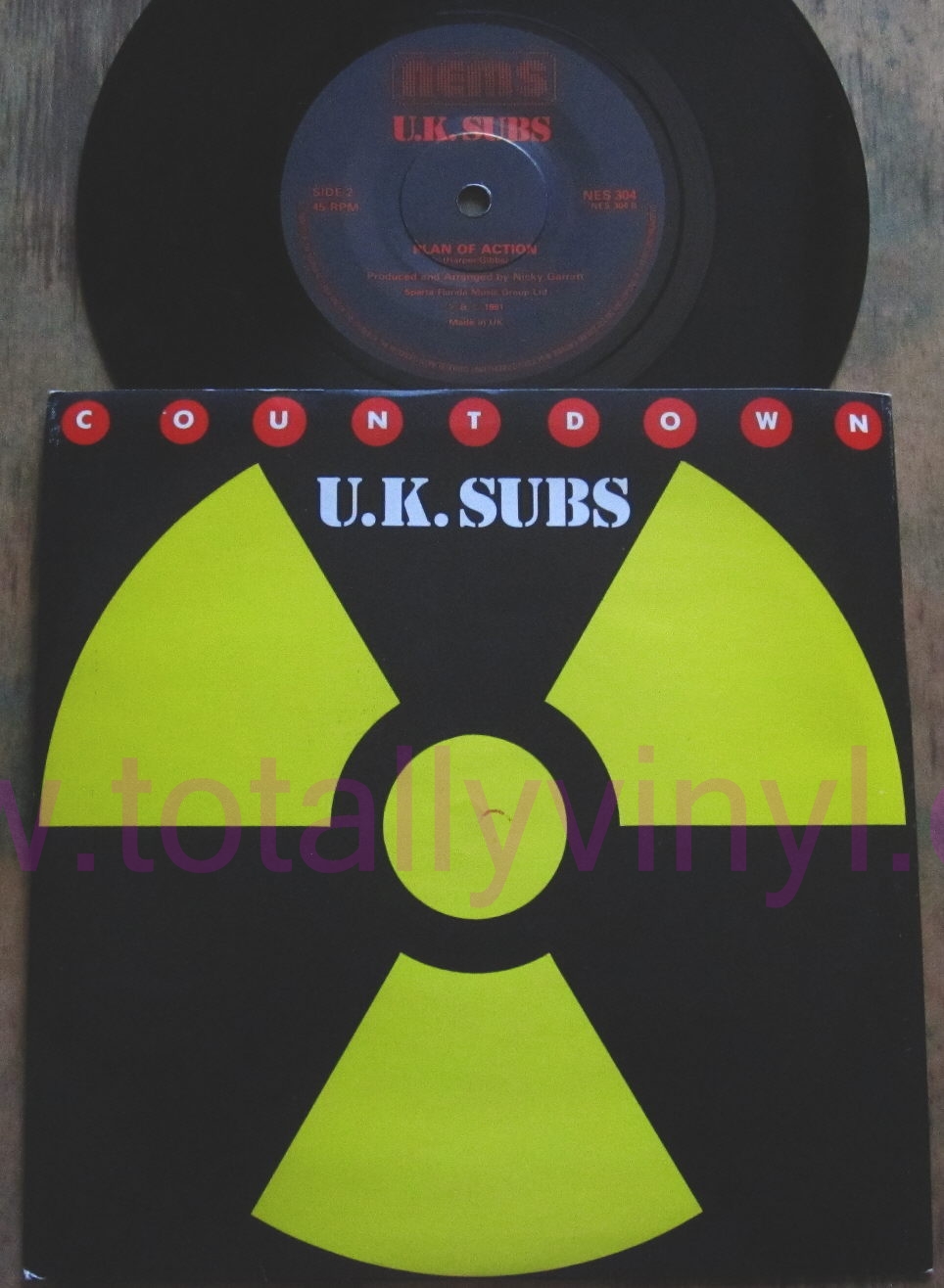 Totally Vinyl Records || U.K. Subs - Countdown 7 inch Picture Cover
