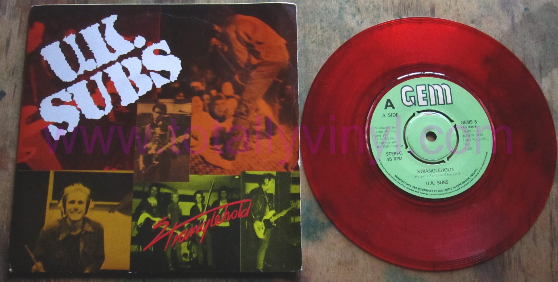 Totally Vinyl Records || U.K. Subs - Stranglehold 7 inch Coloured Vinyl ...