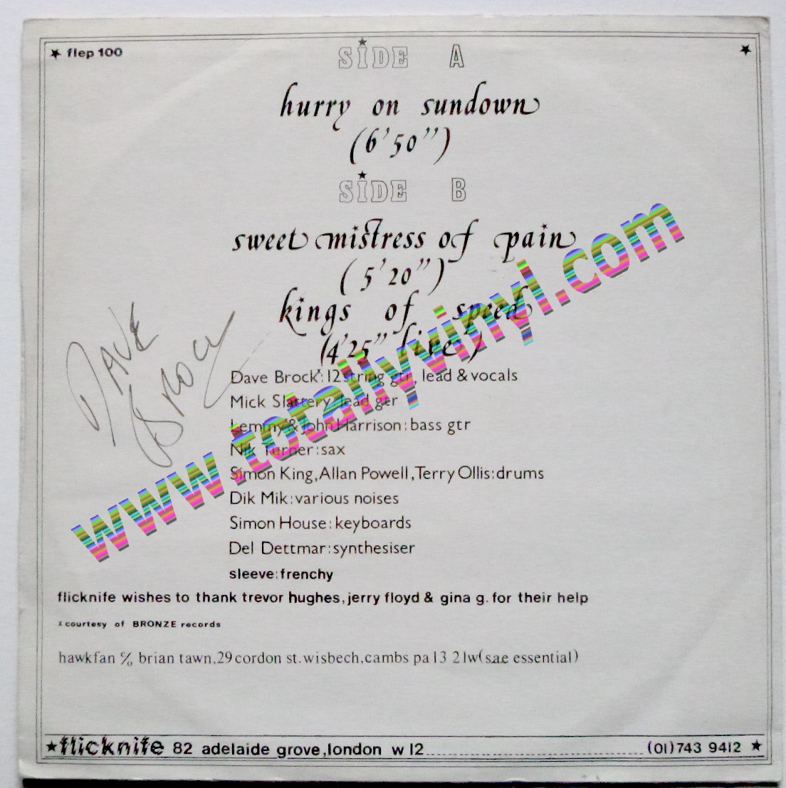 Totally Vinyl Records || Hawkwind Zoo - Hurry on sundown (6.50) / Sweet ...