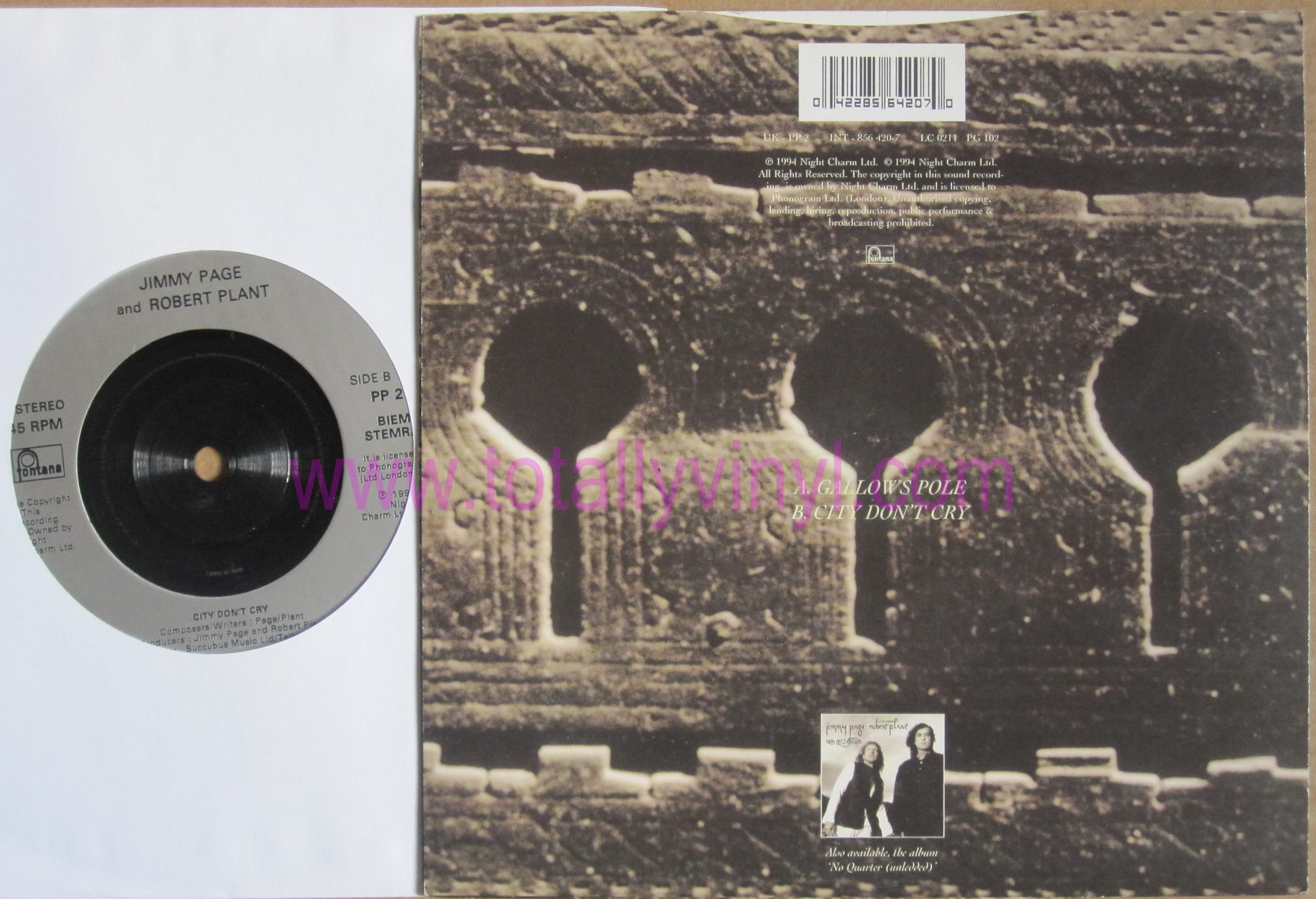 Totally Vinyl Records || Page and Robert Plant, Jimmy - Gallows pole 7 inch Picture Cover