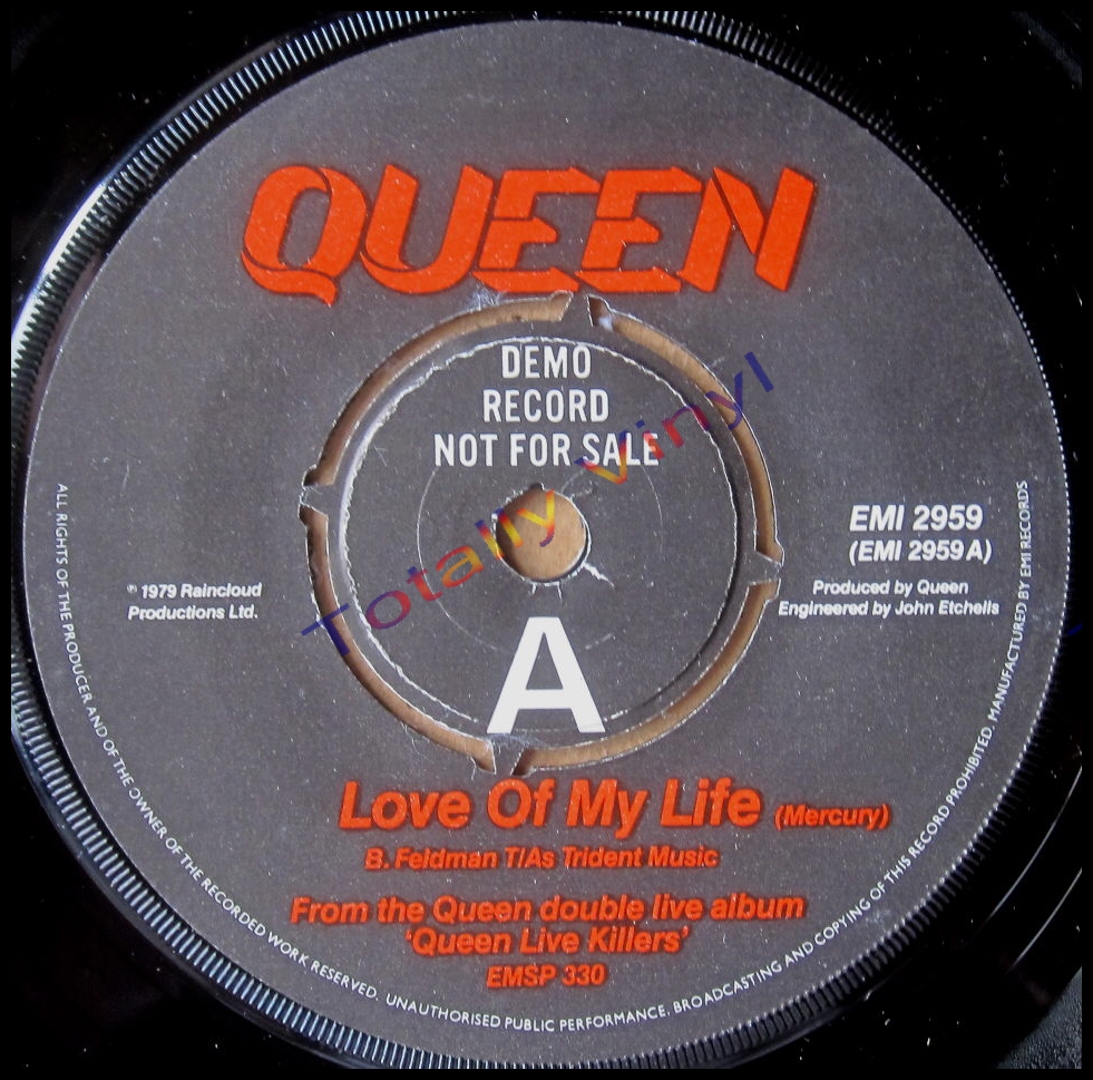 Totally Vinyl Records || Queen - Love of my life (live) / Now I'm here ...