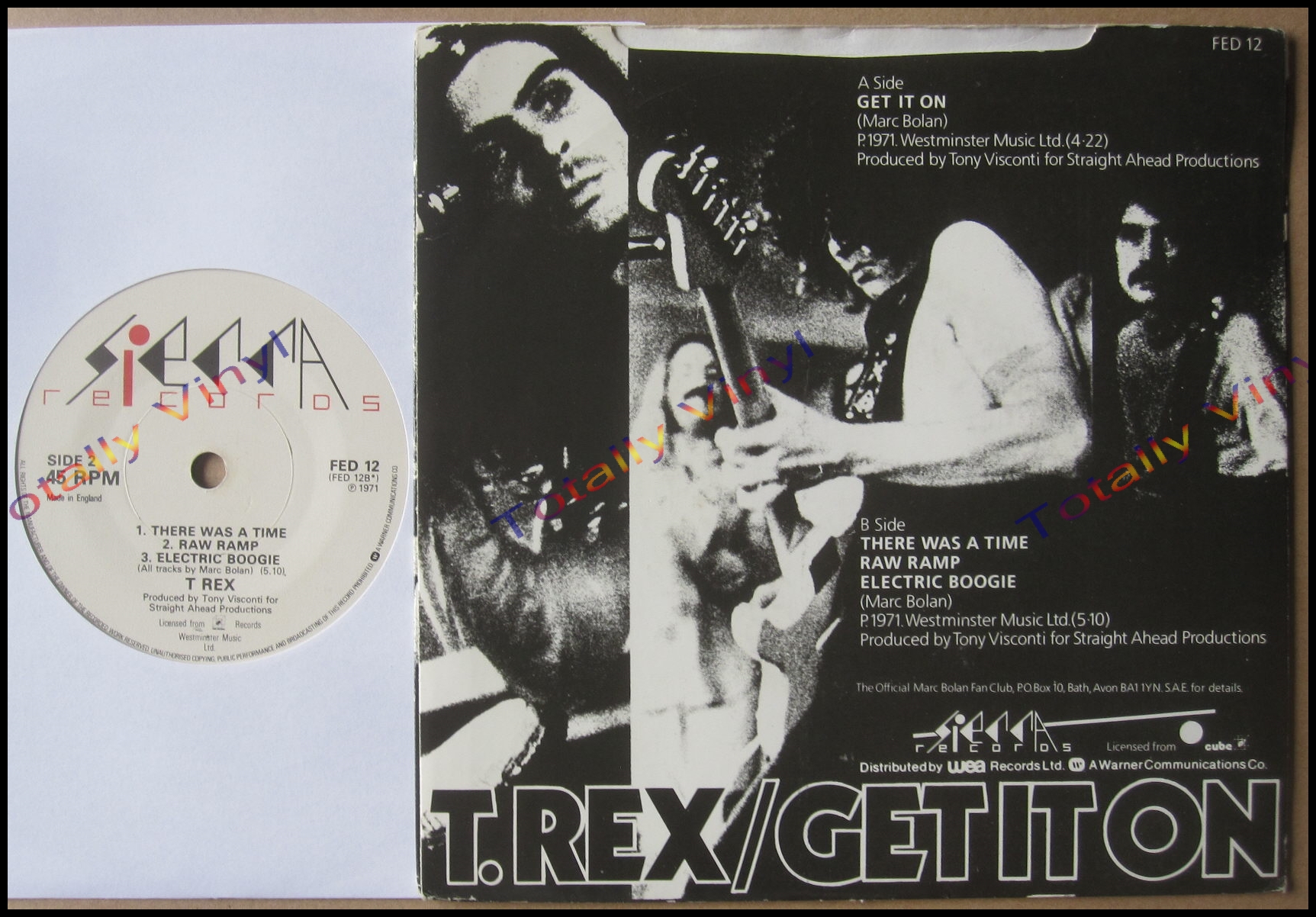 Totally Vinyl Records || T.Rex - Get it on / There was a time / Raw ...