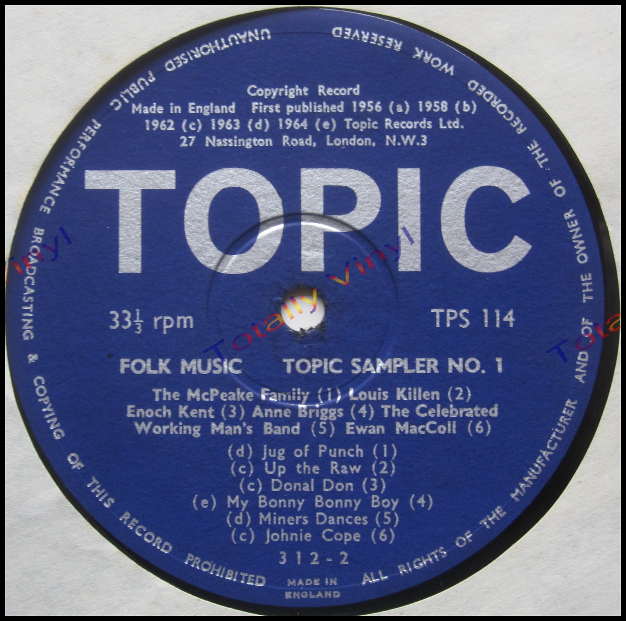 Totally Vinyl Records || Various Artists - Folk songs-Topic sampler no ...